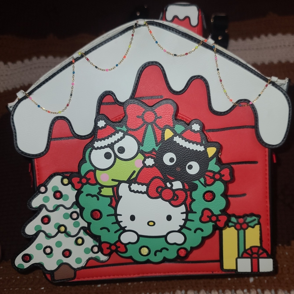 Hello Kitty Christmas Cottage Mini Backpack - Gem